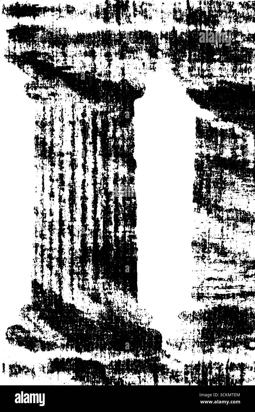 Grunge art deco column with vertical symmetry for minimalist design ...