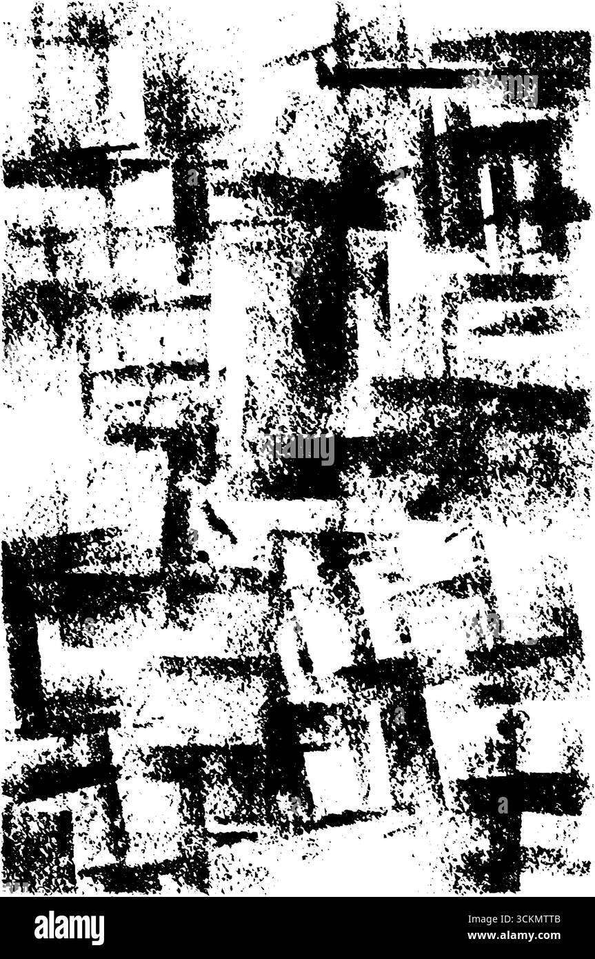 Distorted black white static texture Stock Vector Images - Alamy