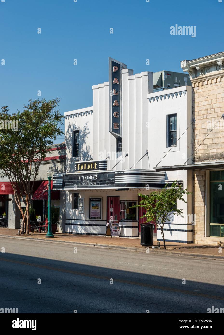 Georgetown, TX - 12 September 2025: Exterior facade of the Art Deco ...