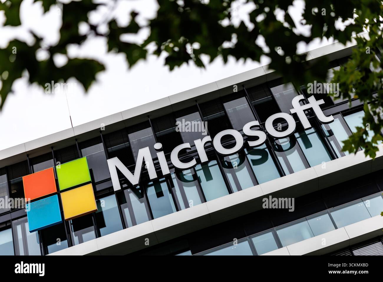 Munich, Germany. 12th Sep, 2025. The Microsoft logo and lettering can ...