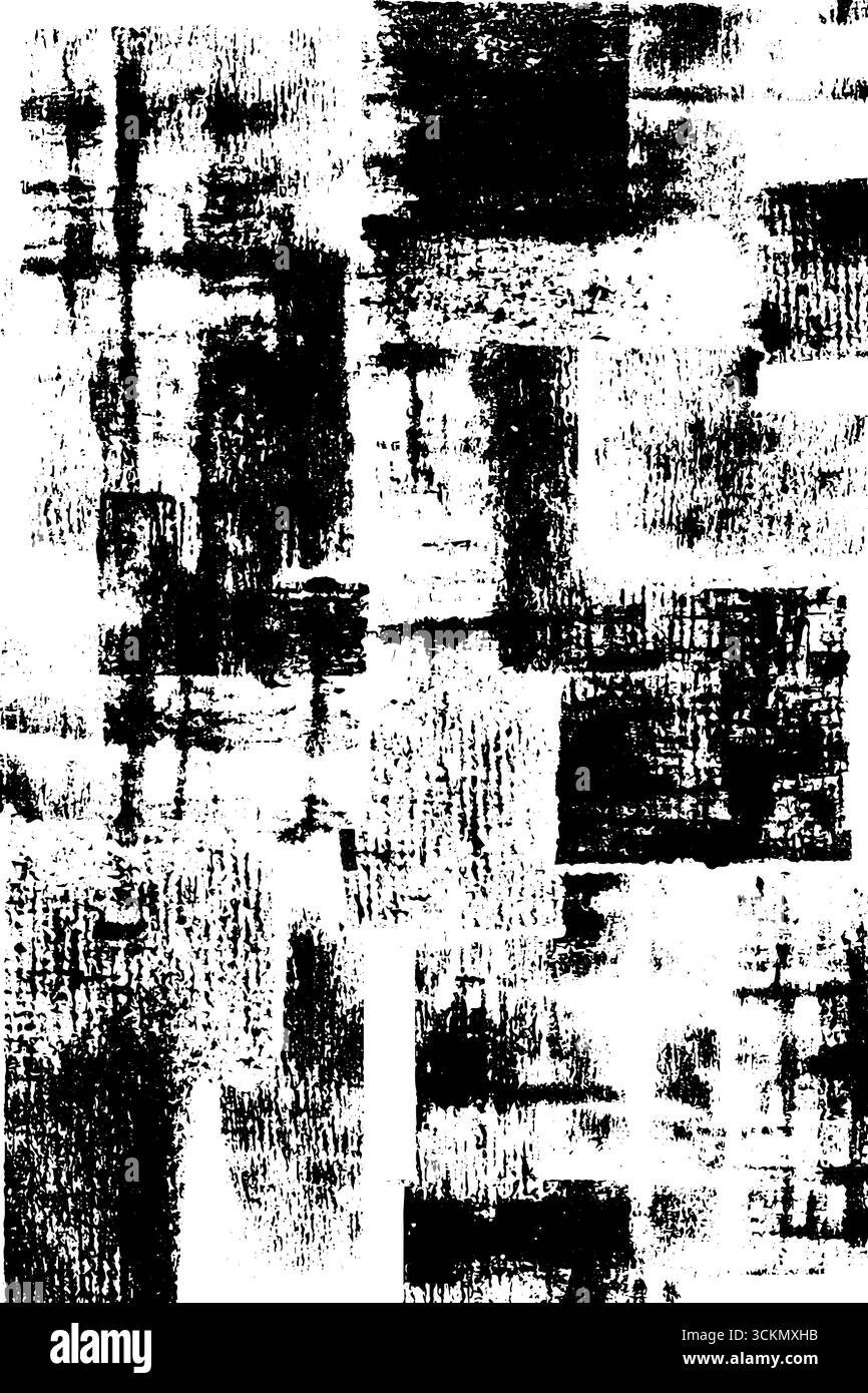 Distressed lino print texture black and white background for creative ...