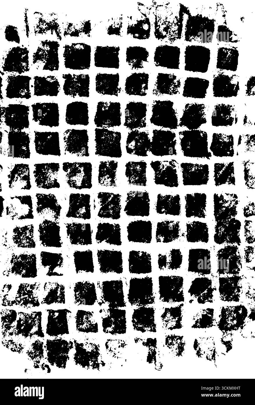 Design warped grid squares Black and White Stock Photos & Images - Alamy