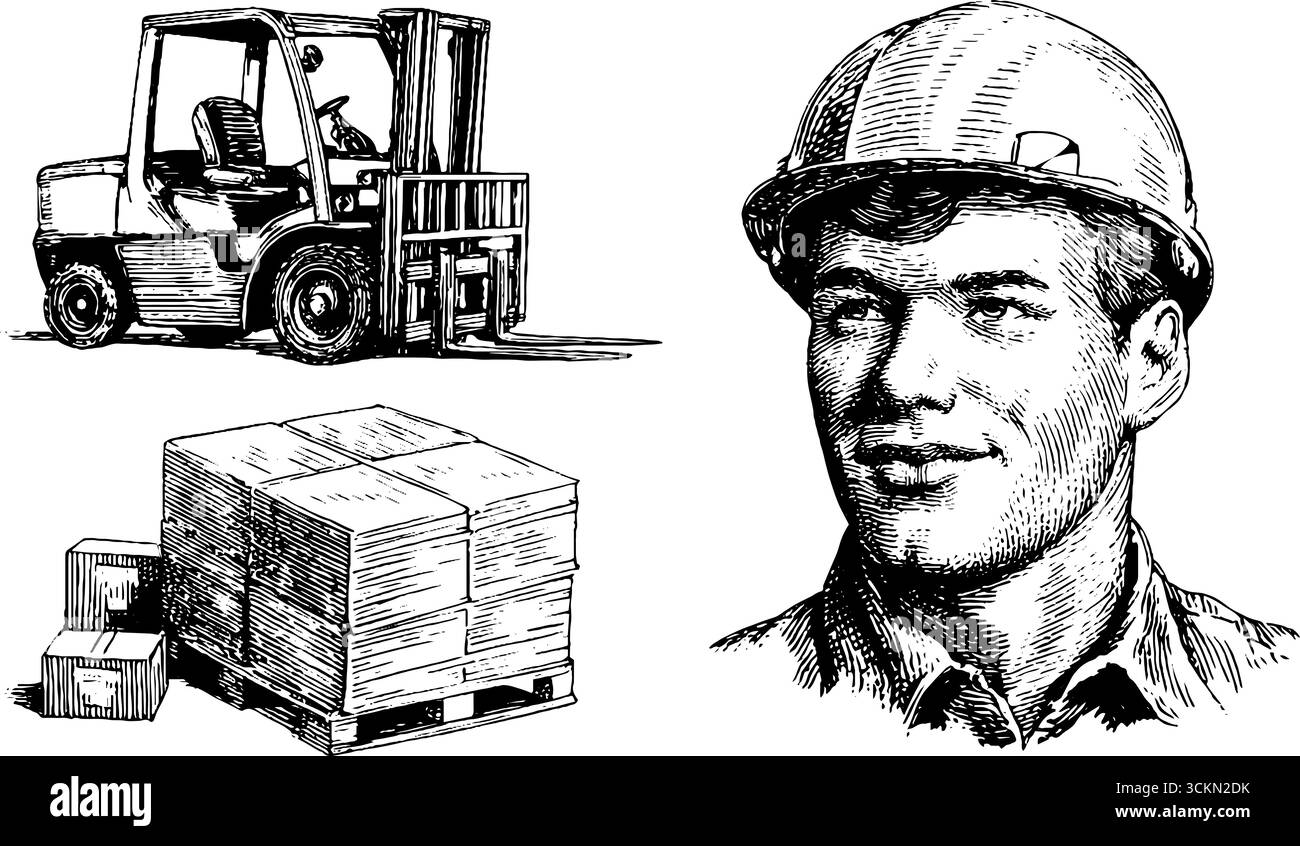 Jobsite operation Stock Vector Images - Alamy