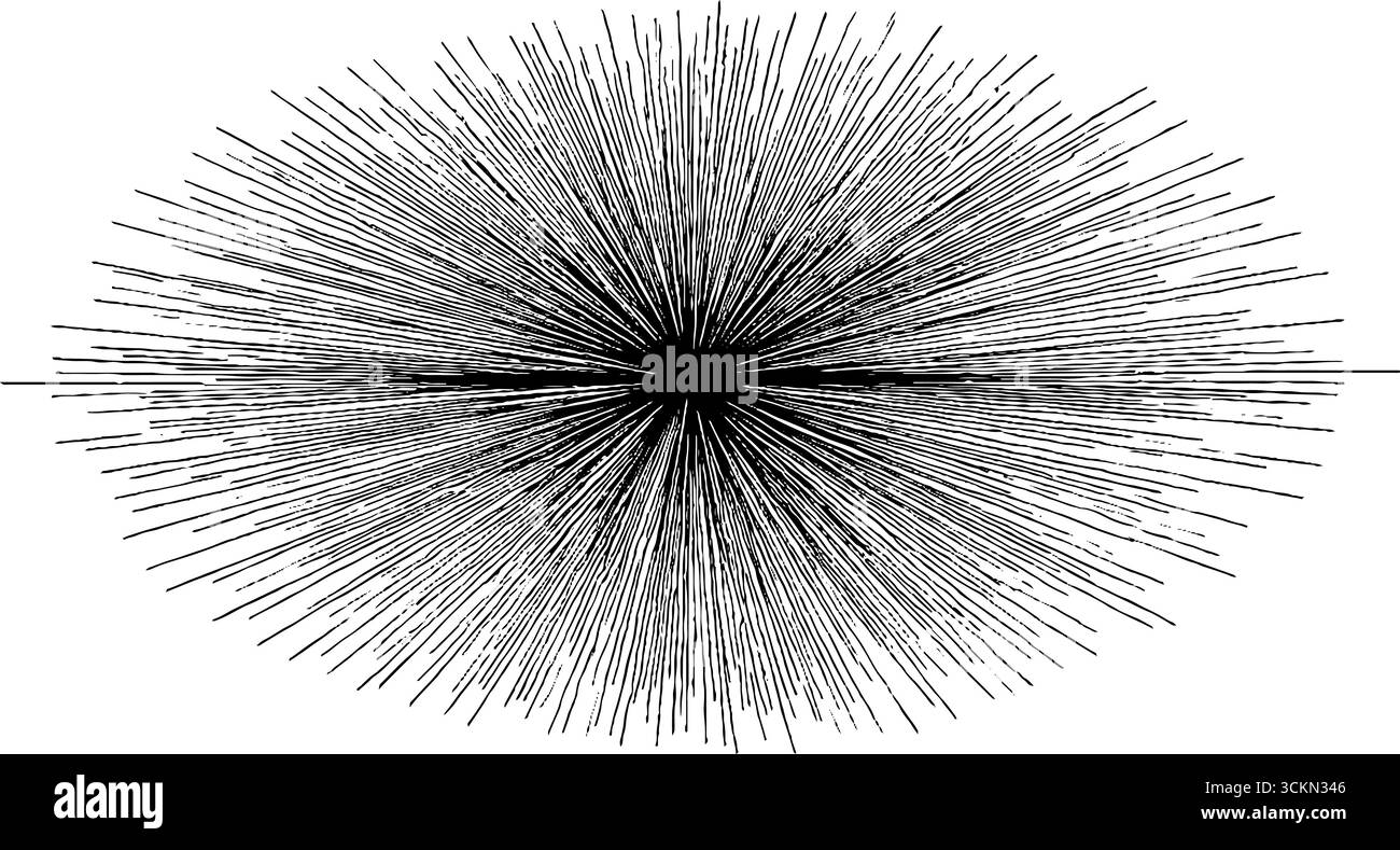Engraved pattern of magnetic field lines for educational and scientific ...