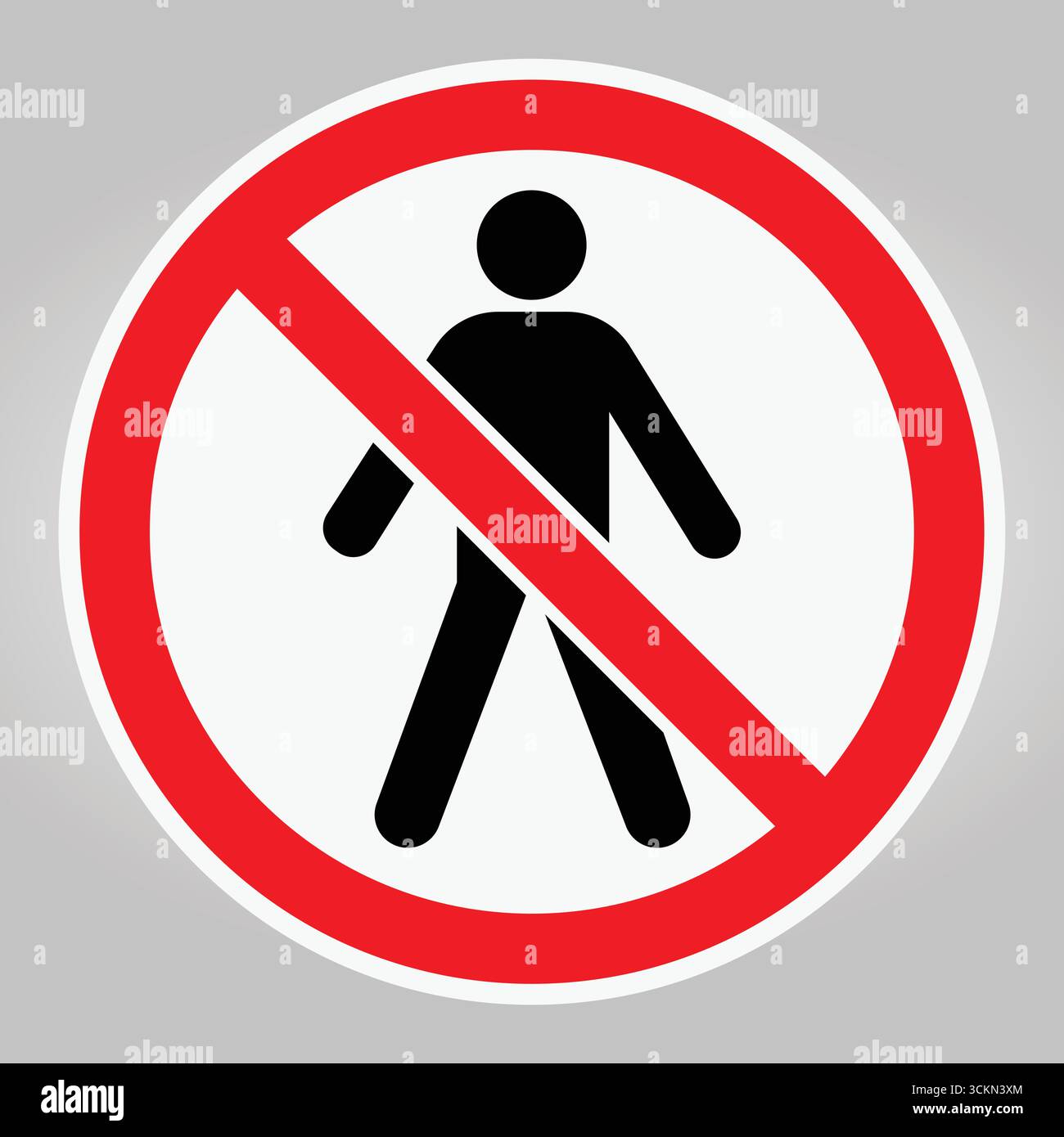 A clear no walking symbol enclosed in a red circle, ideal for conveying ...