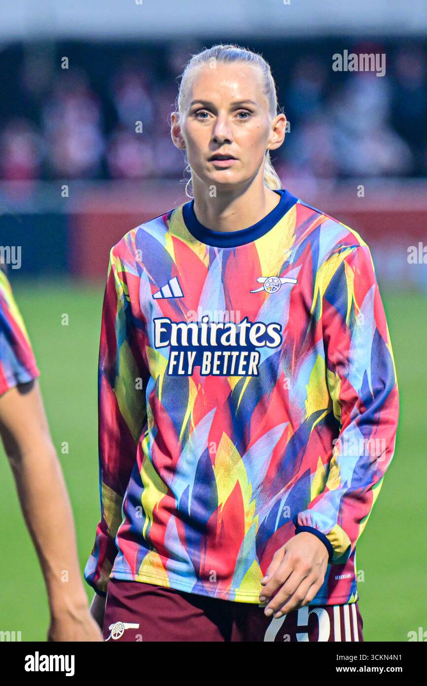Stina Blackstenius (25 Arsenal) warms up during the Barclays FA Women's ...
