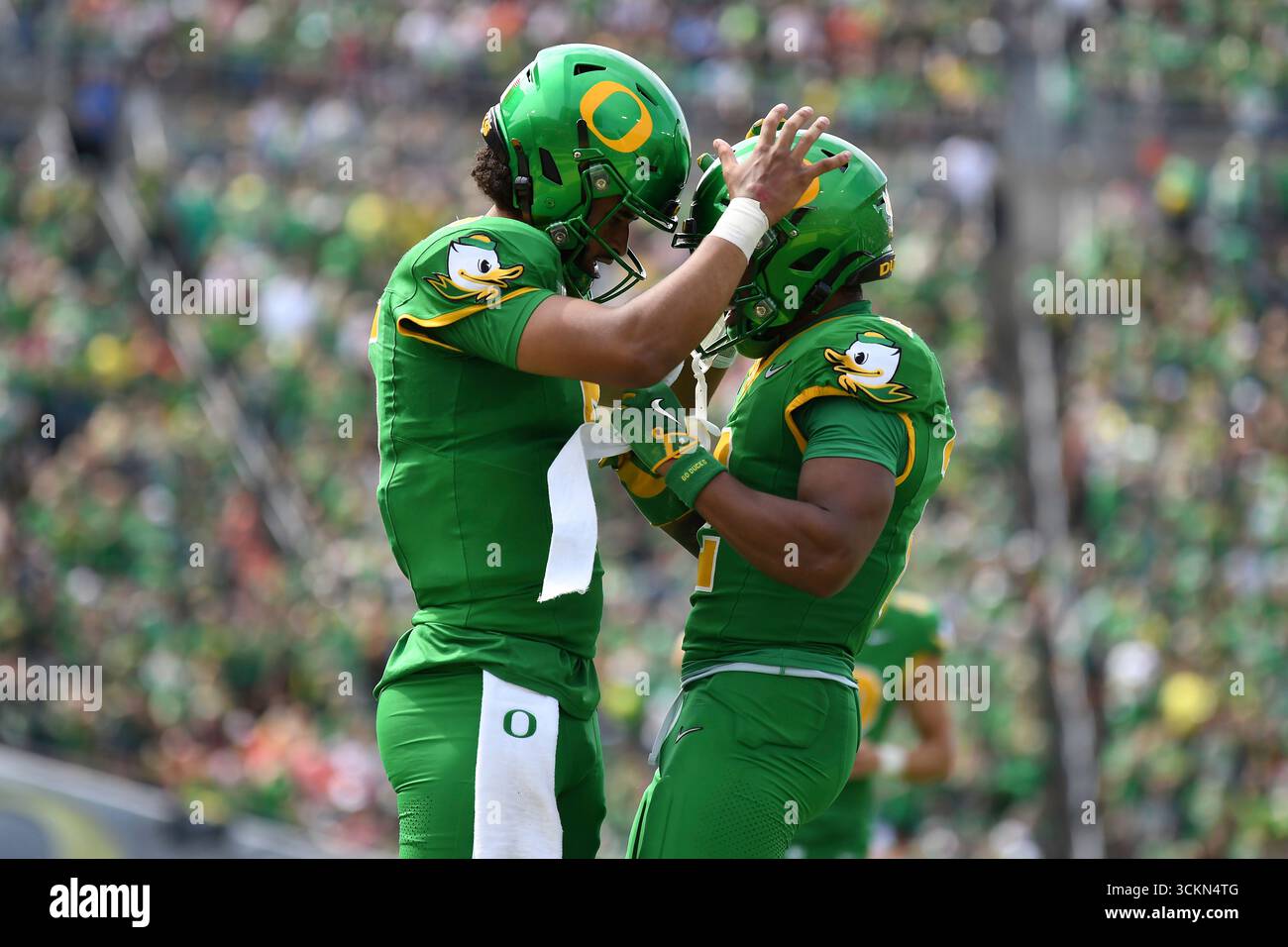 EUGENE, OR - SEPTEMBER 06: Oregon Ducks quarterback Dante Moore (5 ...