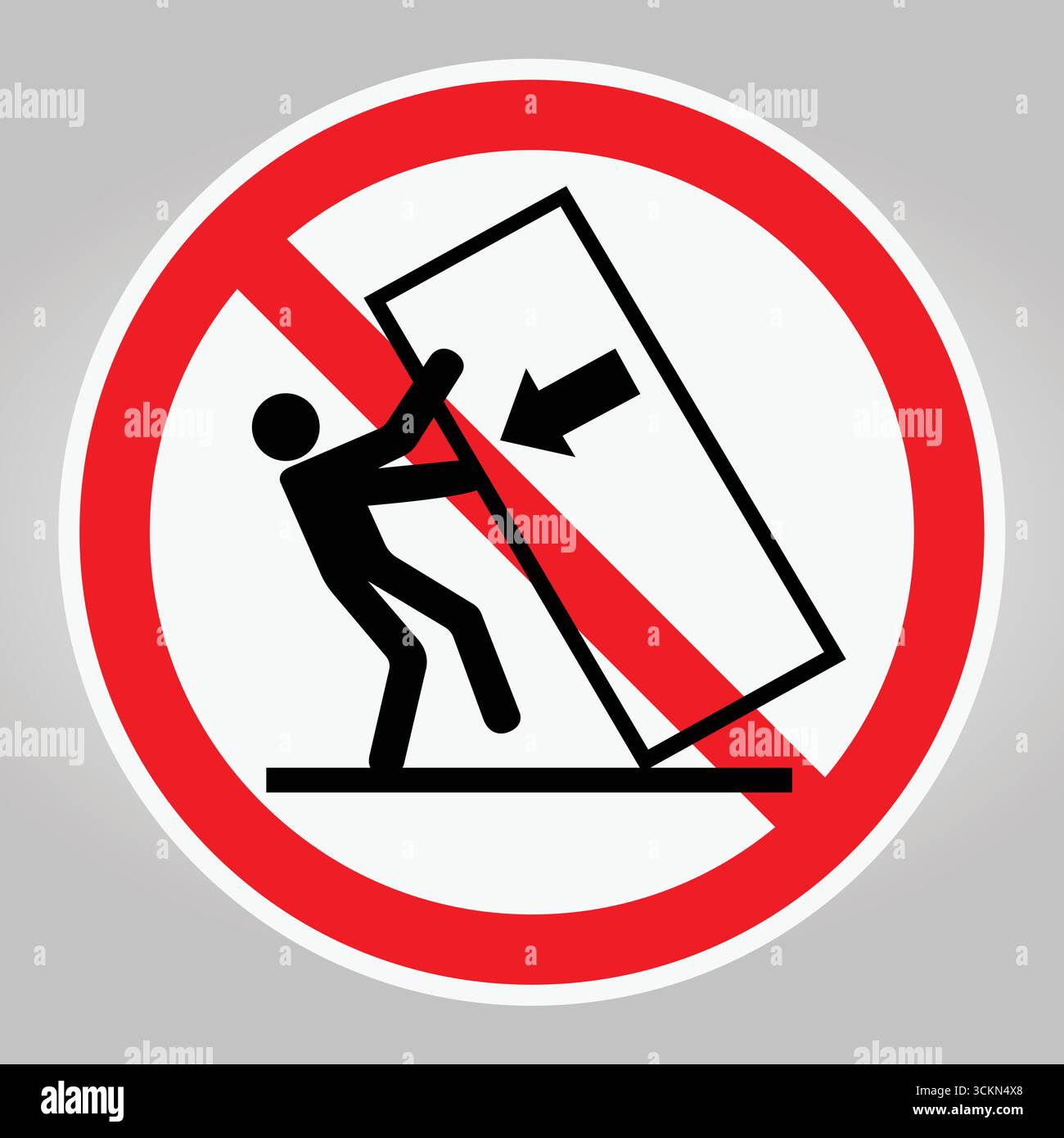 The image displays a prohibition sign warning against lifting heavy ...
