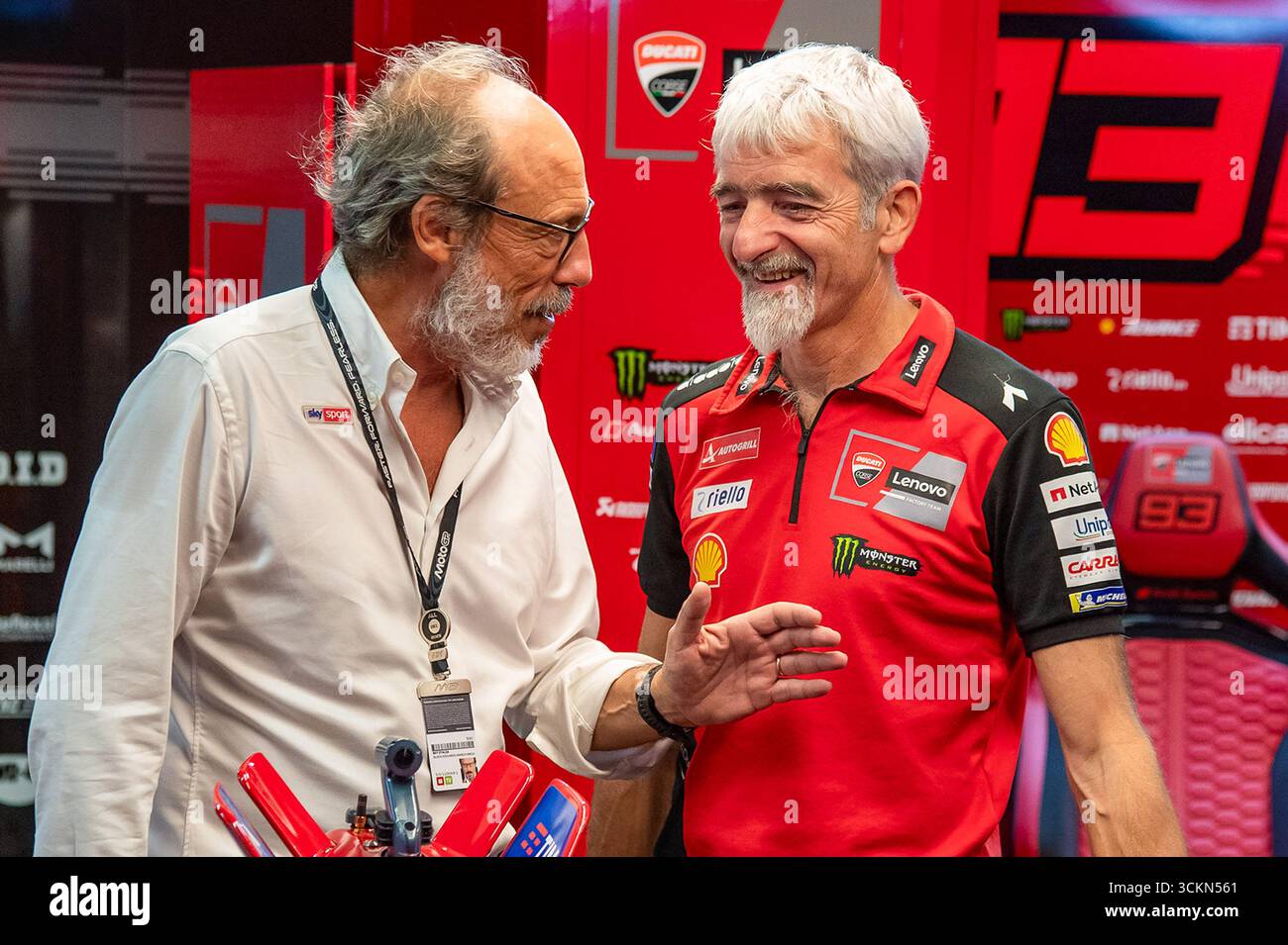 Guido Meda journalist, television host, sports commentator with Luigi ...