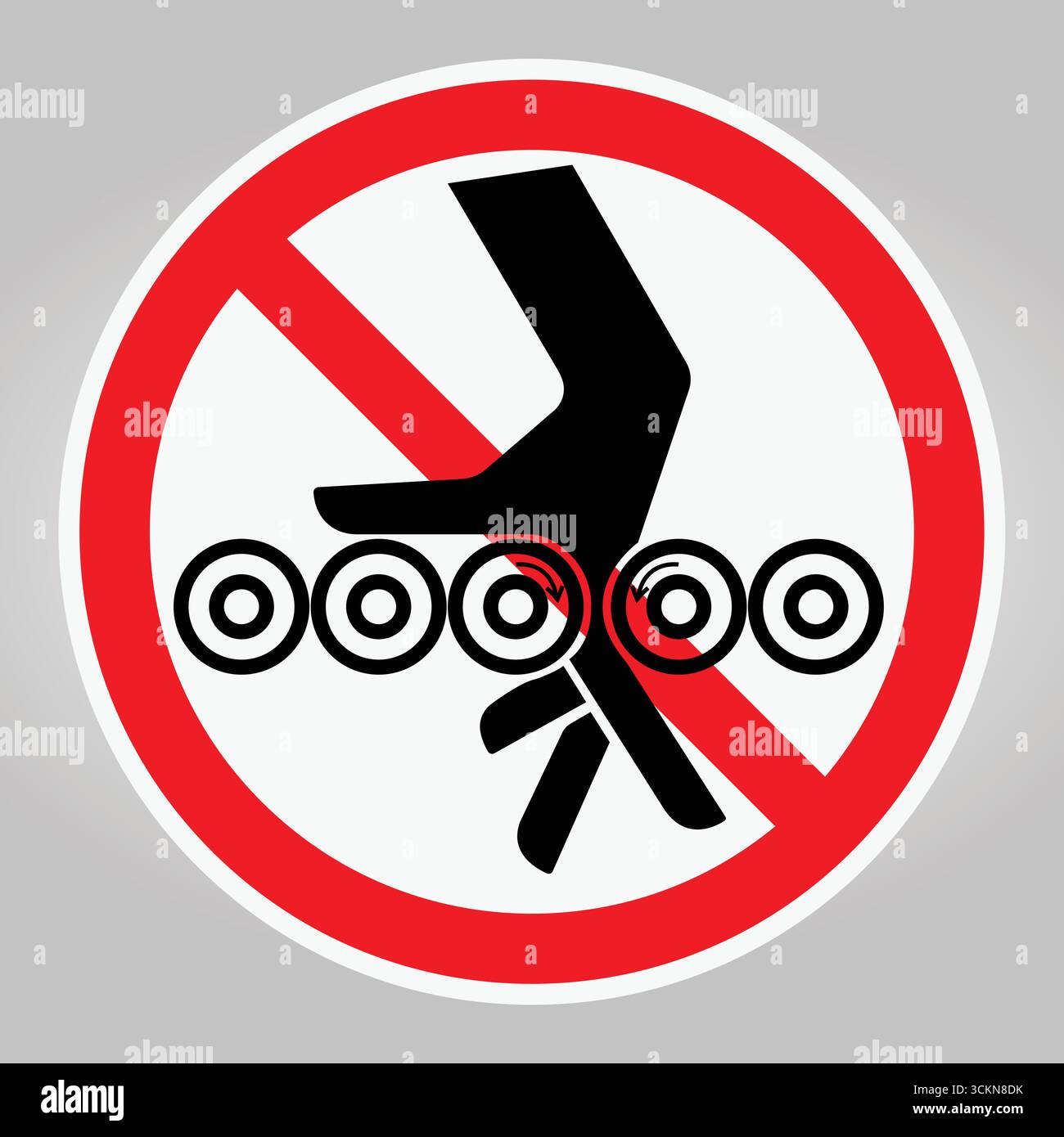 This graphic design illustrates a prohibition sign against skating ...