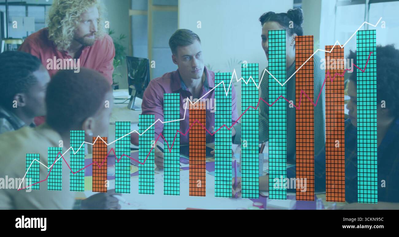 Reviewing data six colleagues hi-res stock photography and images - Alamy