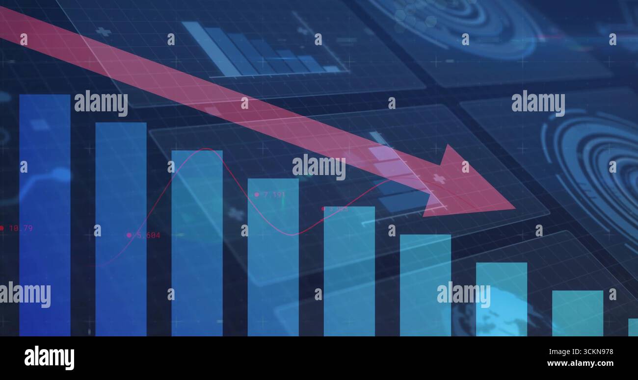 Displaying red diagonal arrow hi-res stock photography and images - Alamy