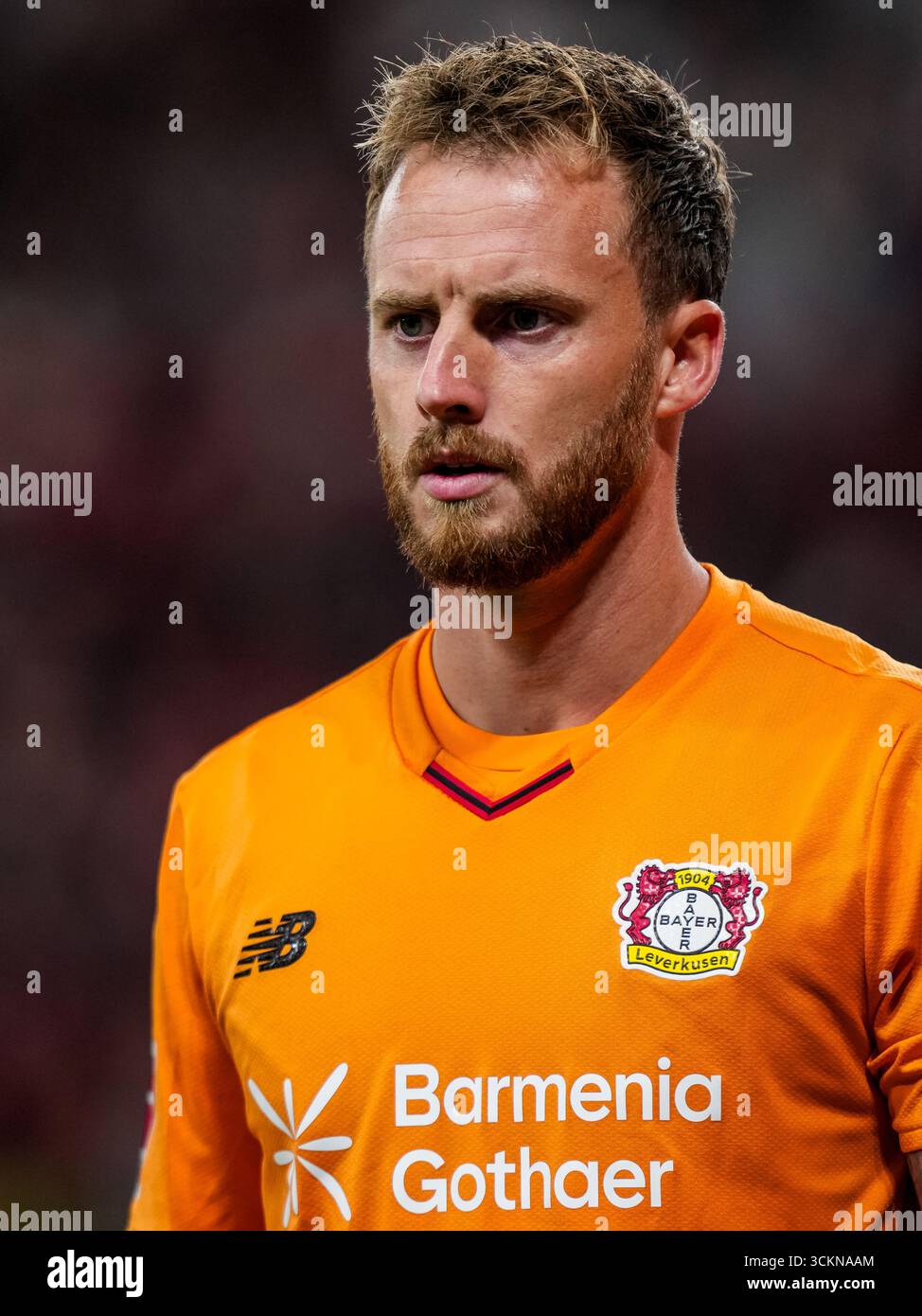 LEVERKUSEN, GERMANY - SEPTEMBER 12: Bayer 04 Leverkusen goalkeeper Mark ...