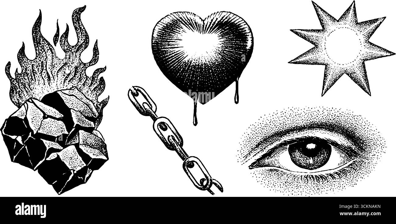 Fiery heart Black and White Stock Photos & Images - Alamy
