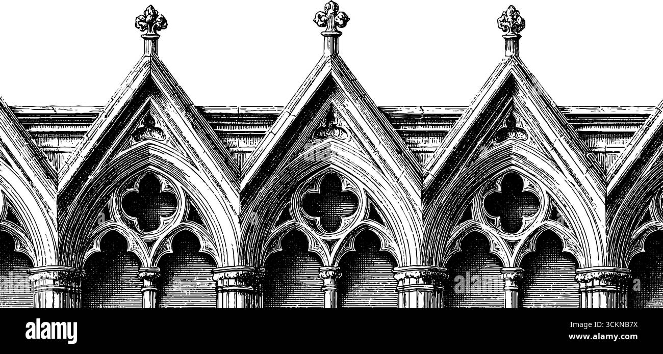 Gothic lancet arches Stock Vector Images - Alamy