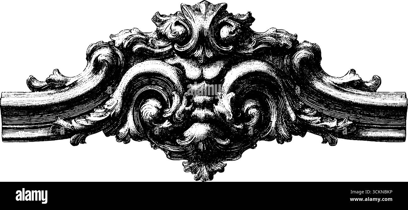 Ornate rococo style facade Stock Vector Images - Alamy