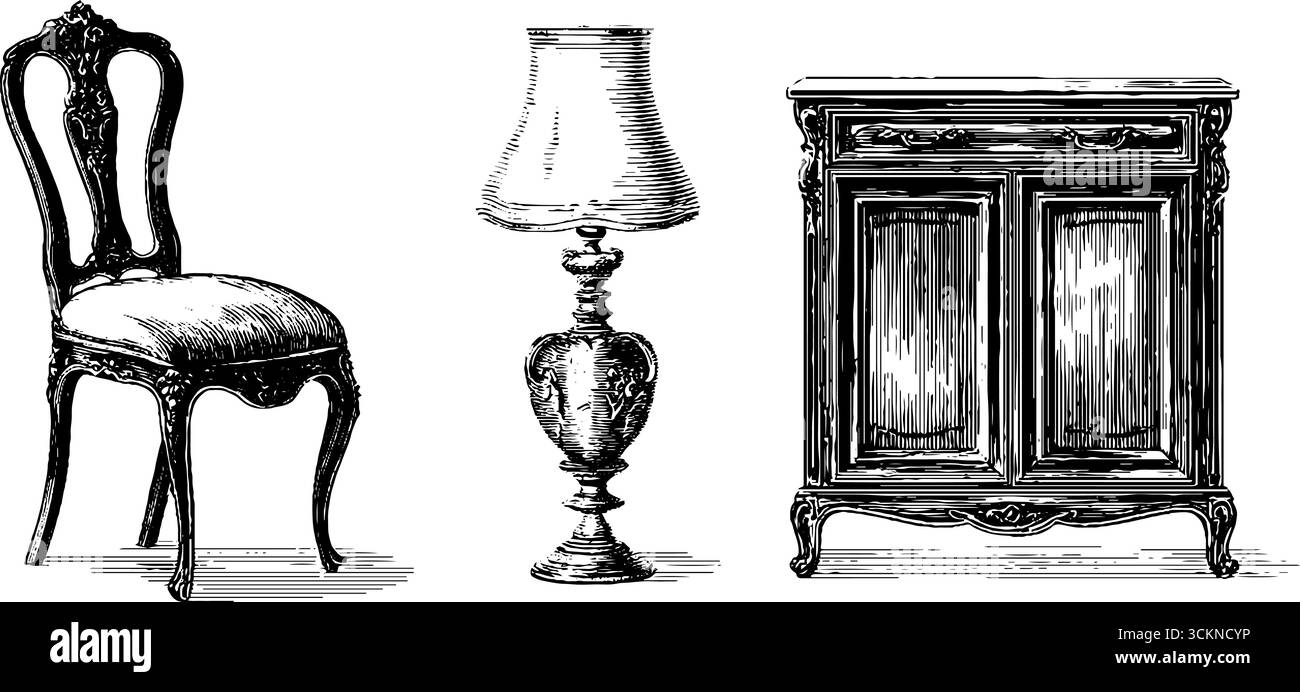 Victorian era dining room Cut Out Stock Images & Pictures - Alamy