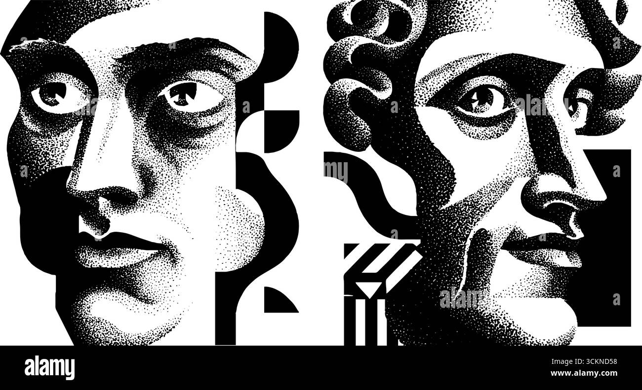 Engraved face cutout art with layered design for creative projects ...
