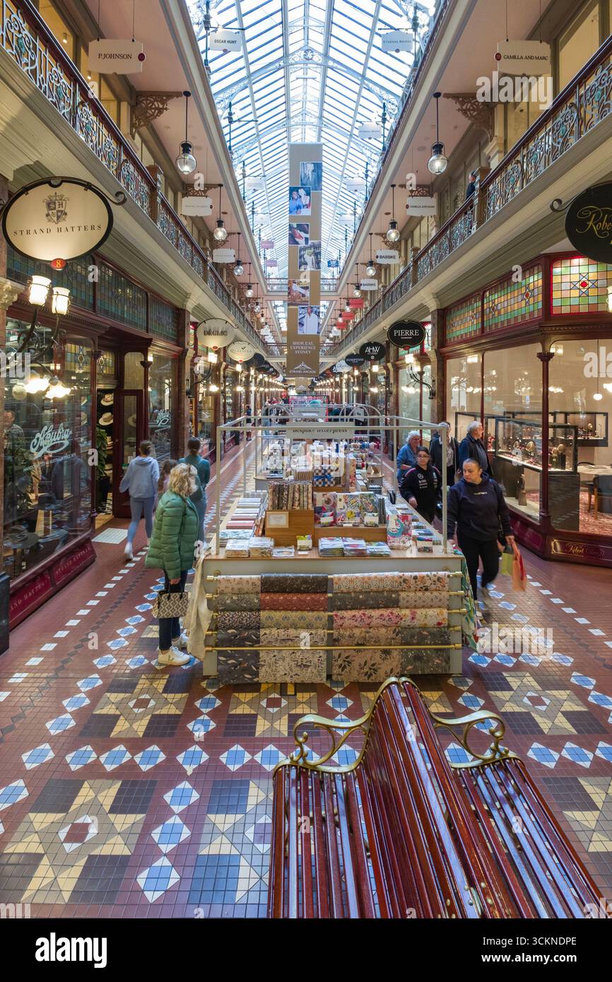 An enchanting indoor Victorian-style shopping arcade with decorative ...