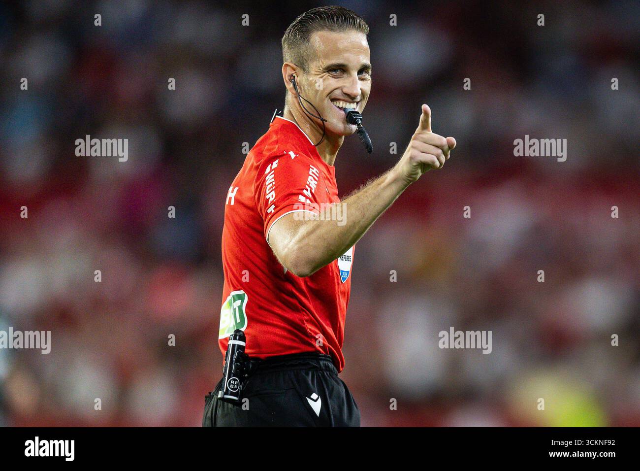 Referee Javier ALBEROLA ROJAS during the Spanish championship La Liga ...