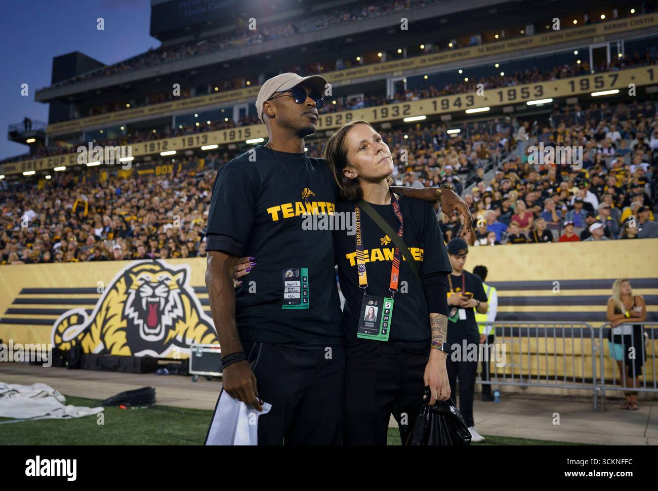 Hamilton Tiger Cats personnel honour General Manager, Ted Goveia, who ...