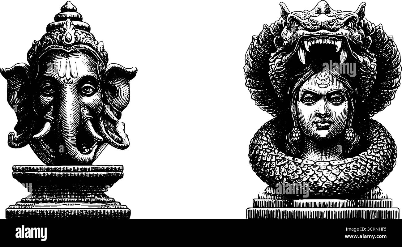 Hindu deities vector vectors hi-res stock photography and images - Alamy