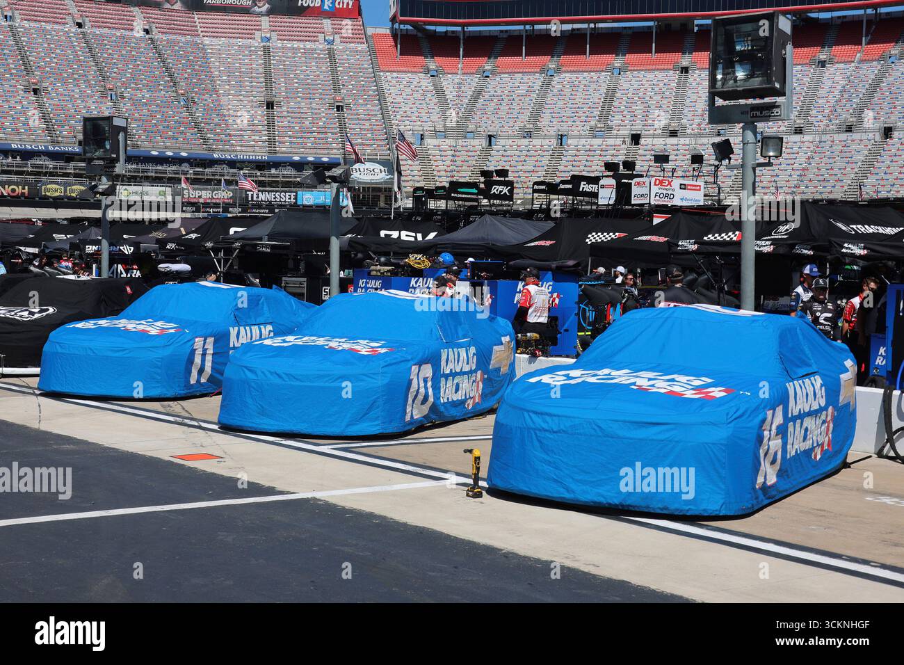BRISTOL, TN - SEPTEMBER 12: The race cars of Brenden Queen (#11 Kaulig ...