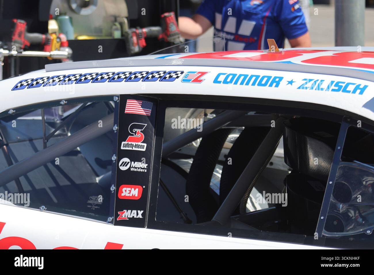 BRISTOL, TN - SEPTEMBER 12: The race win stickers on the car of Connor ...