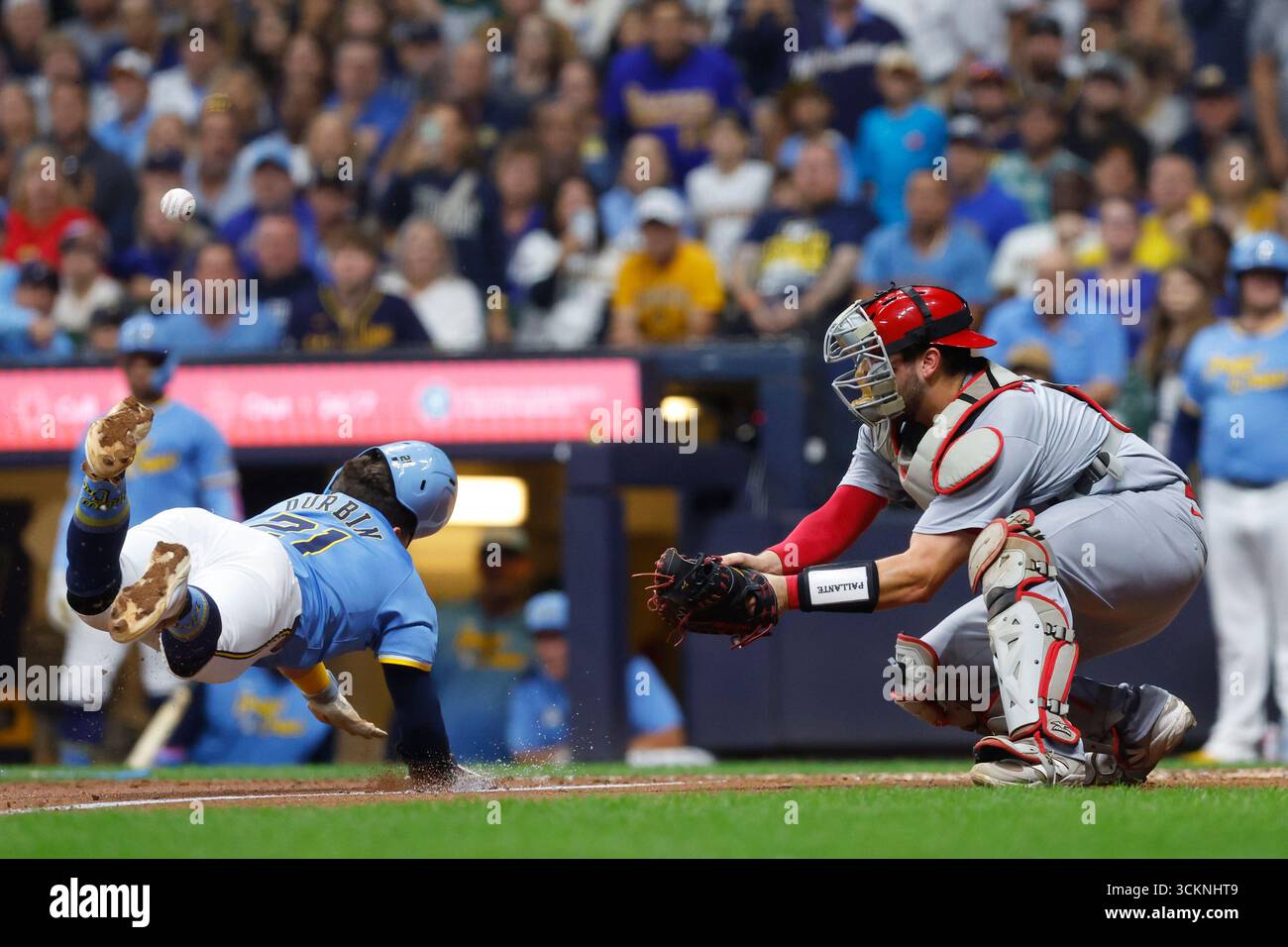 MILWAUKEE, WI - SEPTEMBER 12: Milwaukee Brewers third base Caleb Durbin ...
