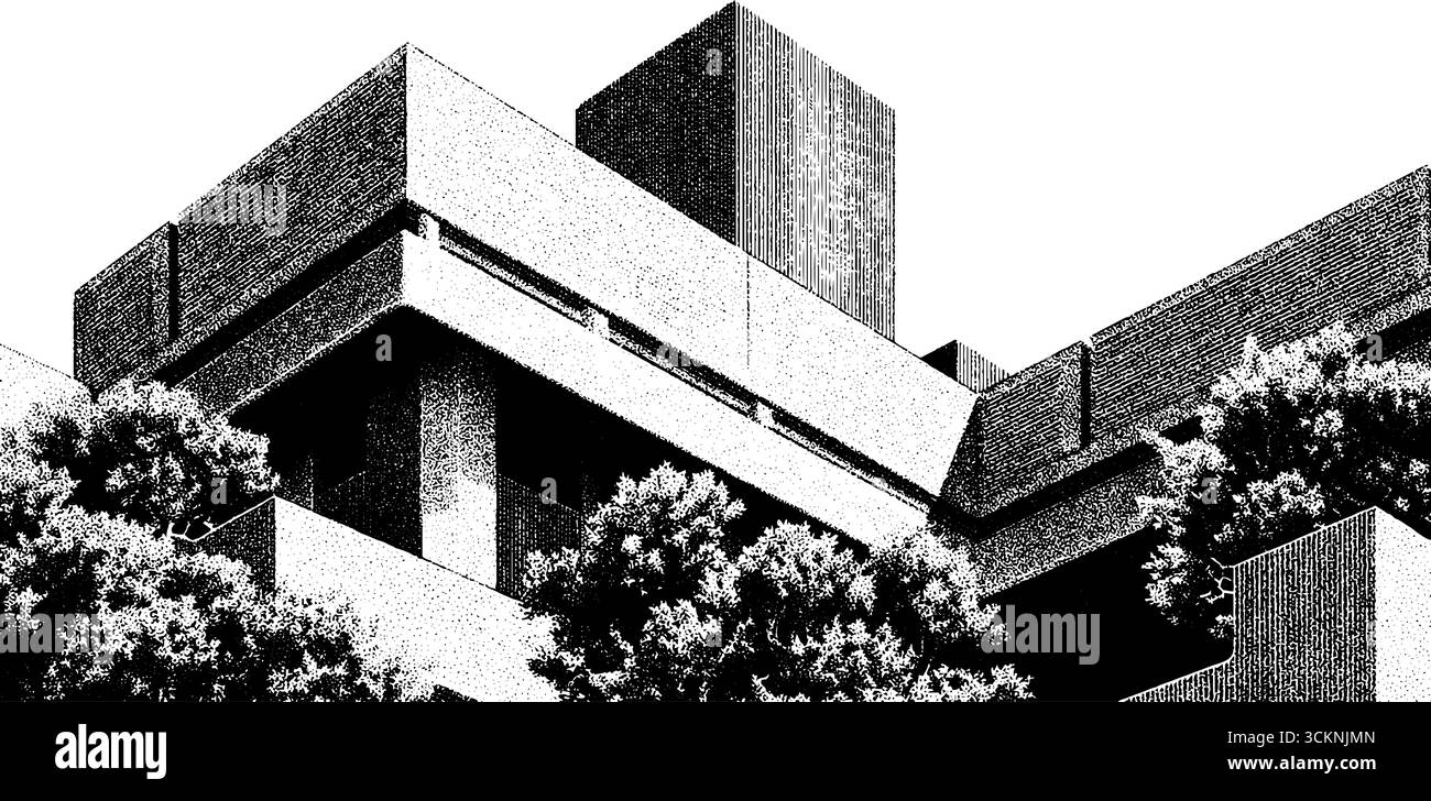 Brutalist structures Stock Vector Images - Alamy