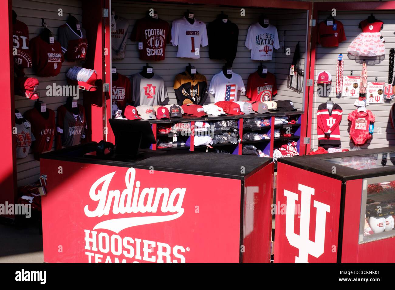 BLOOMINGTON, INDIANA – SEPTEMBER 12: Hoosiers Merch for sale before ...