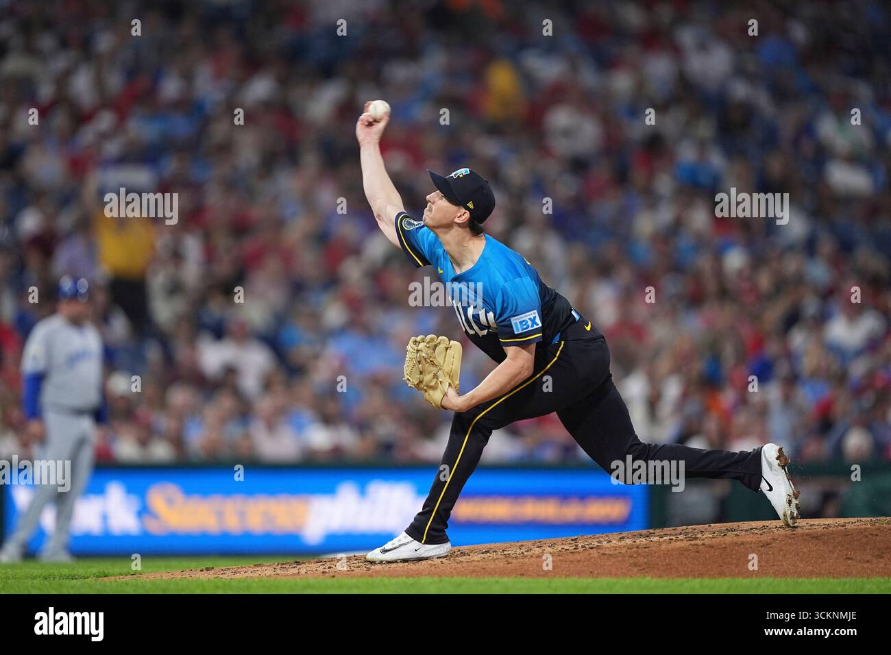 Philadelphia Phillies pitcher Walker Buehler in action a baseball game ...