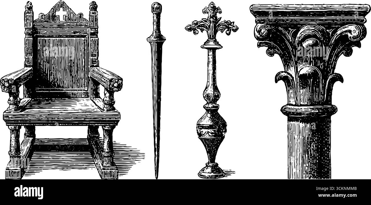 Medieval architecture symbols Stock Vector Images - Alamy
