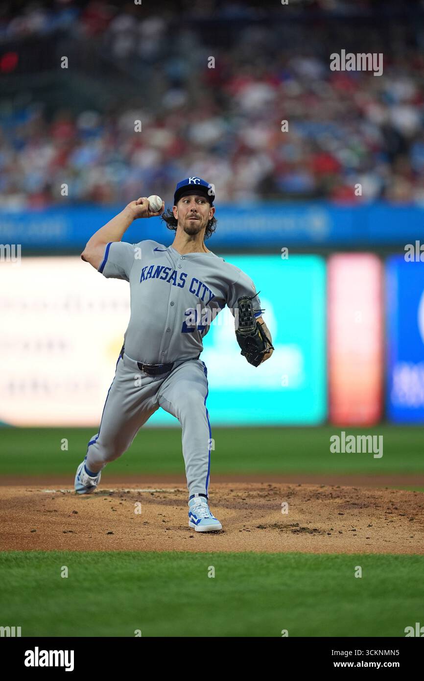 Kansas City Royals pitcher Michael Lorenzen in action a baseball game ...