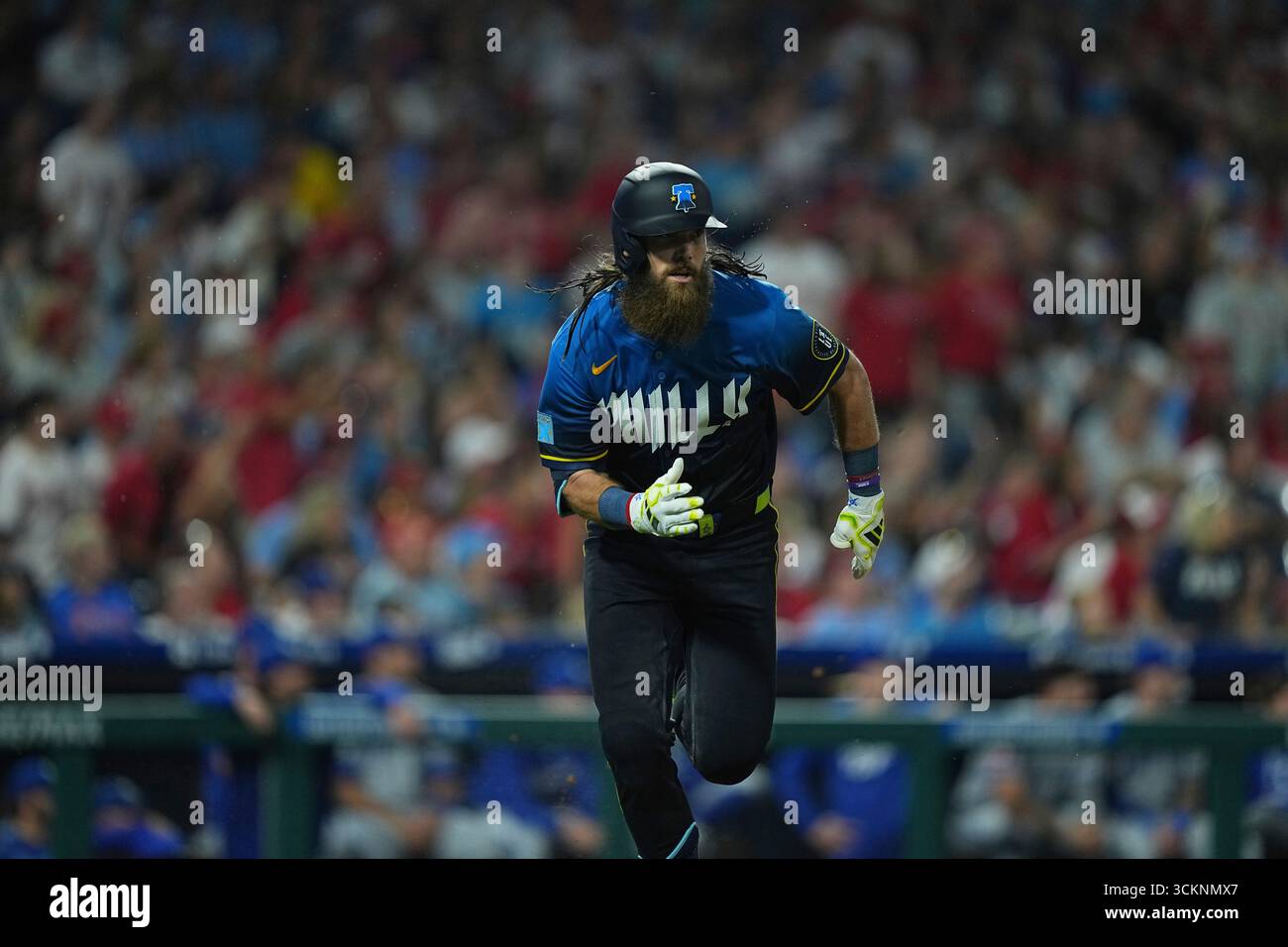 Philadelphia Phillies' Brandon Marsh in action a baseball game, Friday ...