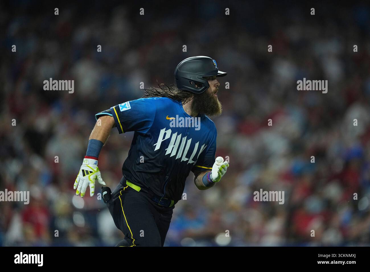 Philadelphia Phillies' Brandon Marsh in action a baseball game, Friday ...