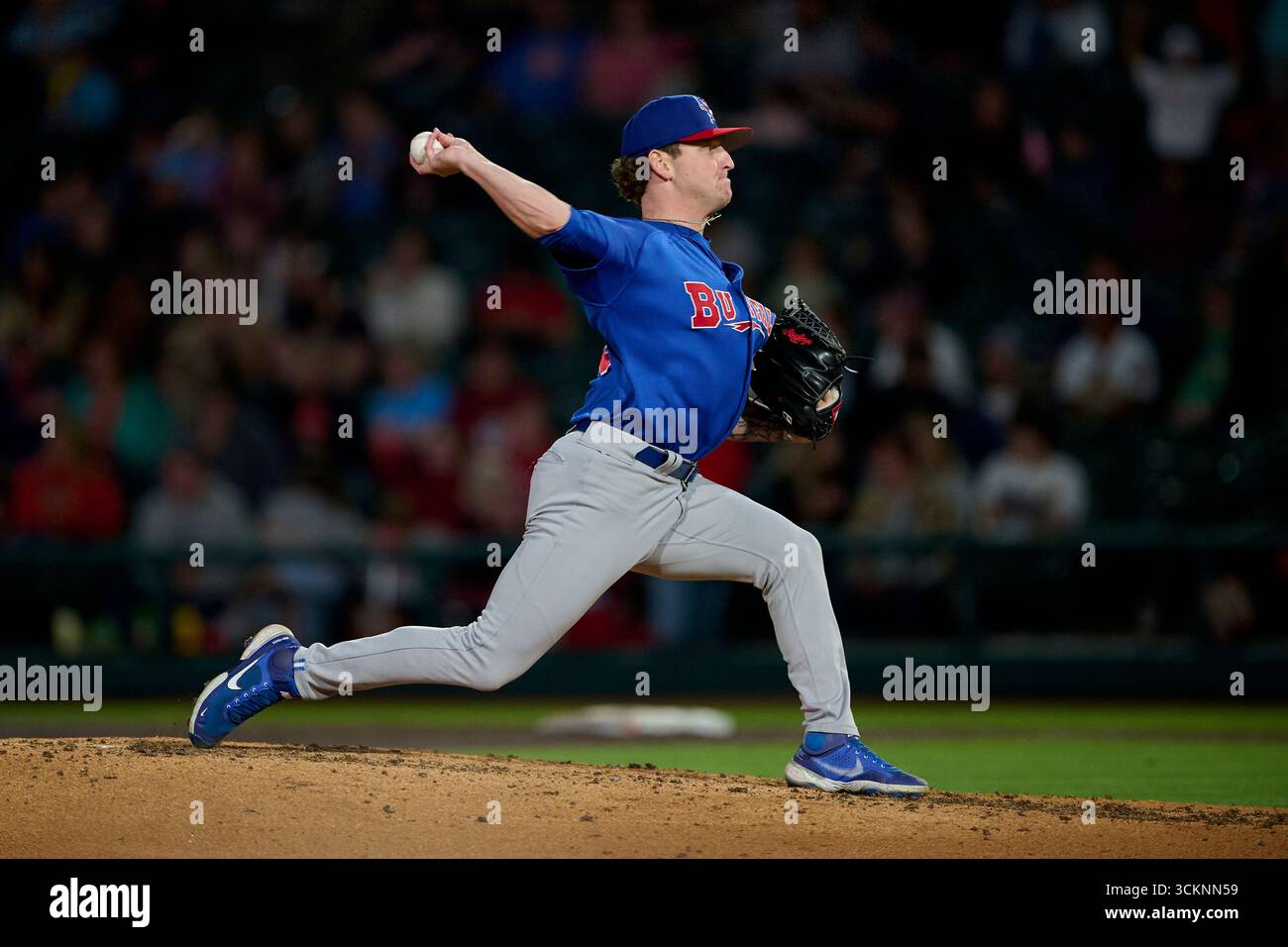 Buffalo Bisons pitcher Hayden Juenger (15) during an MiLB International ...