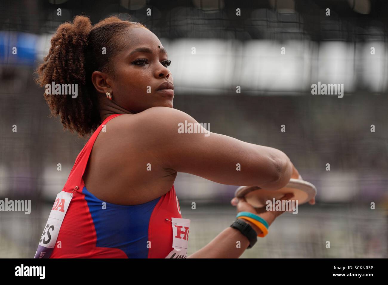 Cuba's Silinda Morales makes an attempt in the women's discus throw ...