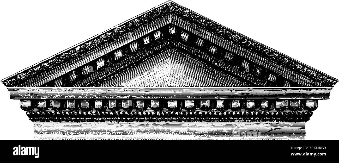 Elegant neoclassical architecture featuring Stock Vector Images - Alamy