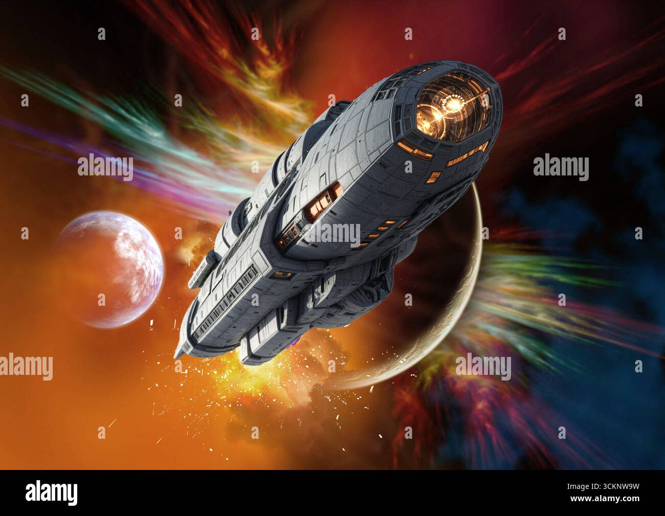 Spaceship travelling through deep space hi-res stock photography and ...