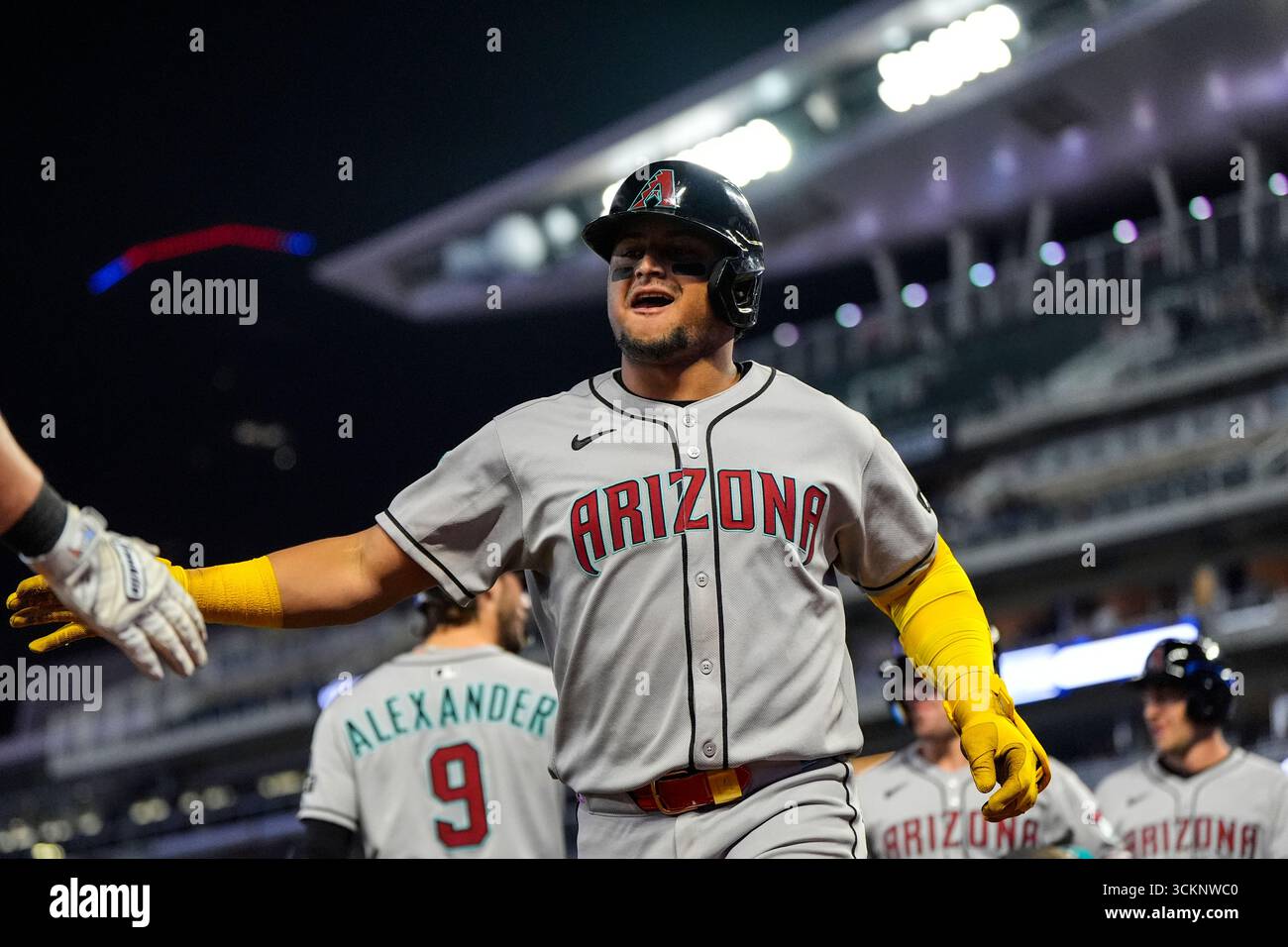 Arizona Diamondbacks' Gabriel Moreno (14) celebrates his three-run ...