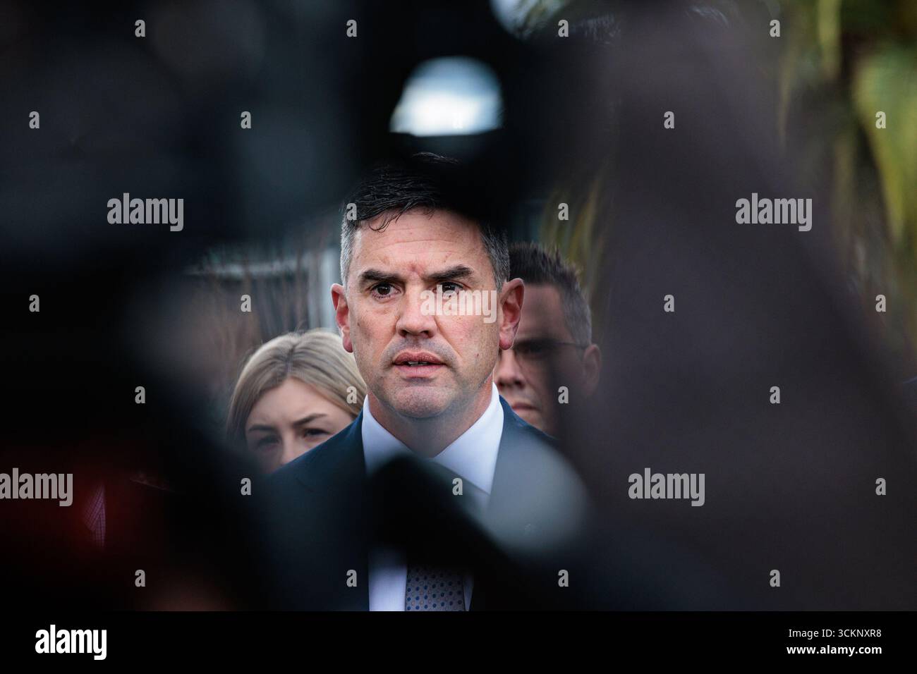 Brad Battin MP Leader of the Victorian opposition , press conference ...