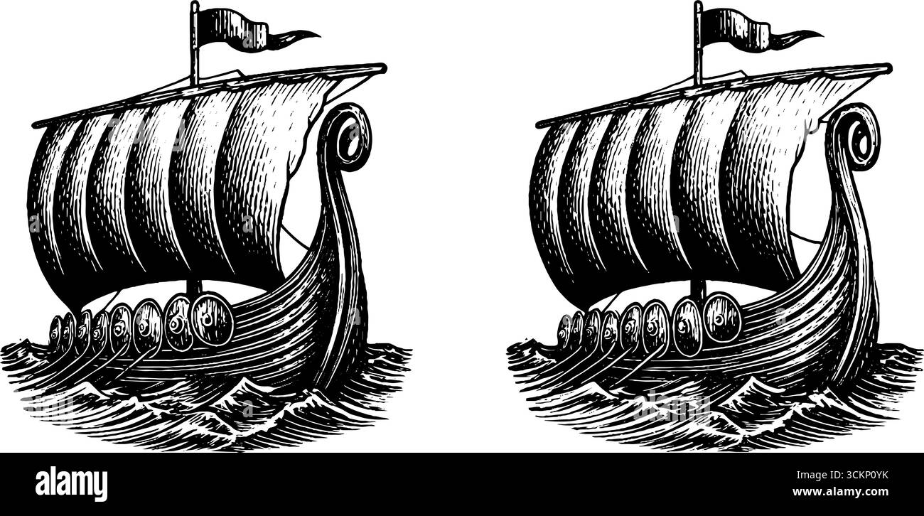 Longboats Stock Vector Images - Alamy
