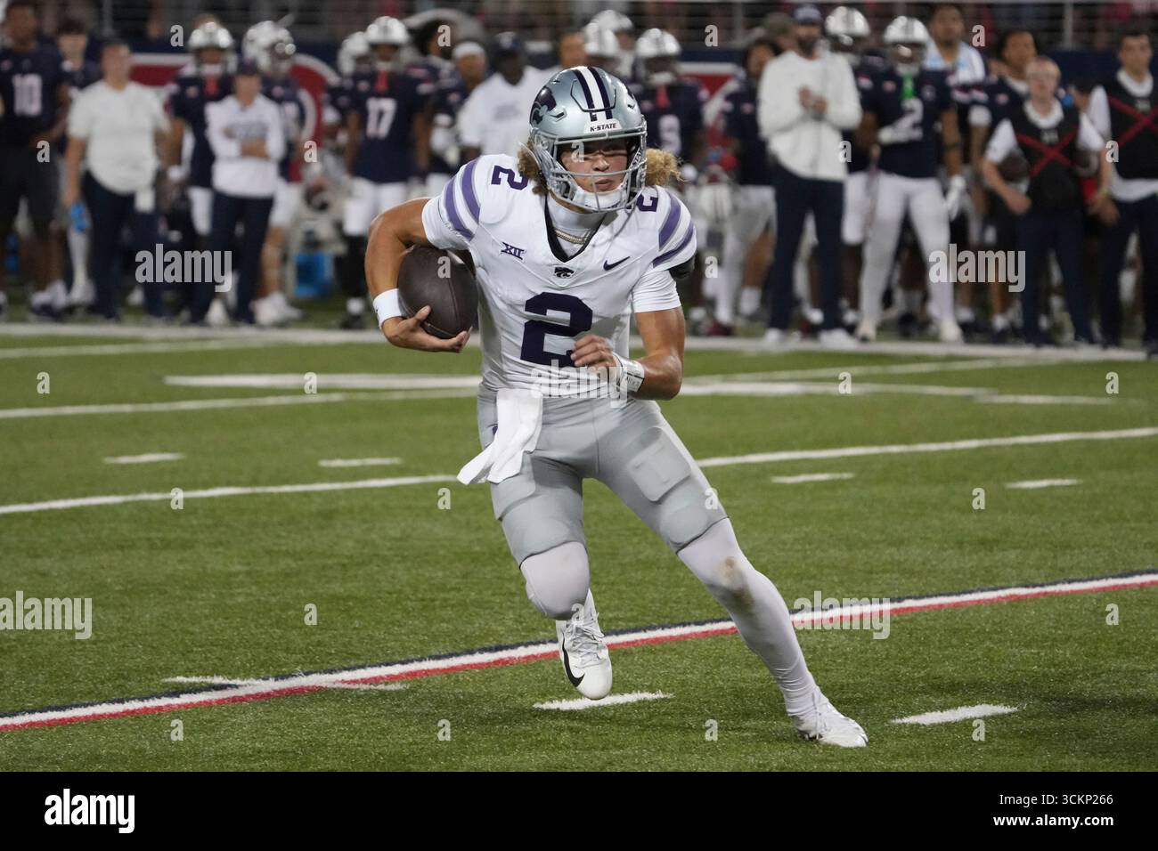 Kansas State quarterback Avery Johnson runs the ball against Arizona in ...