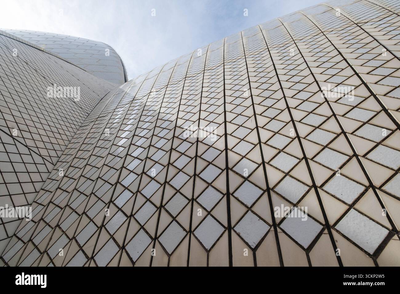 Detail of the Sydney Opera House roof referred to as shells are precast ...