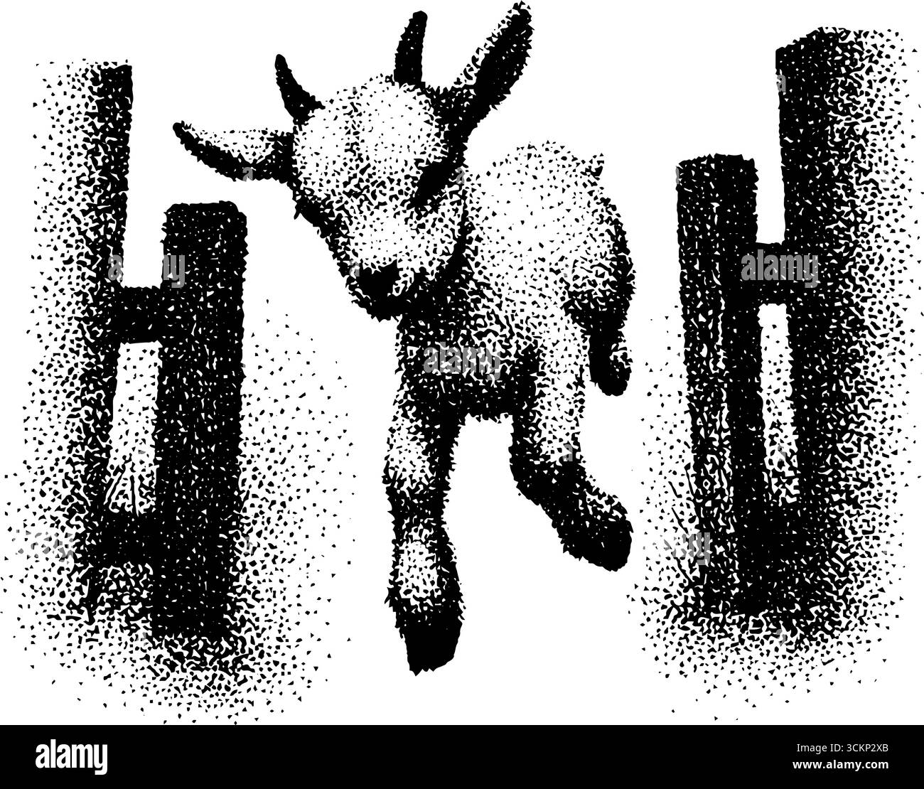 Goat and animal motion Black and White Stock Photos & Images - Alamy