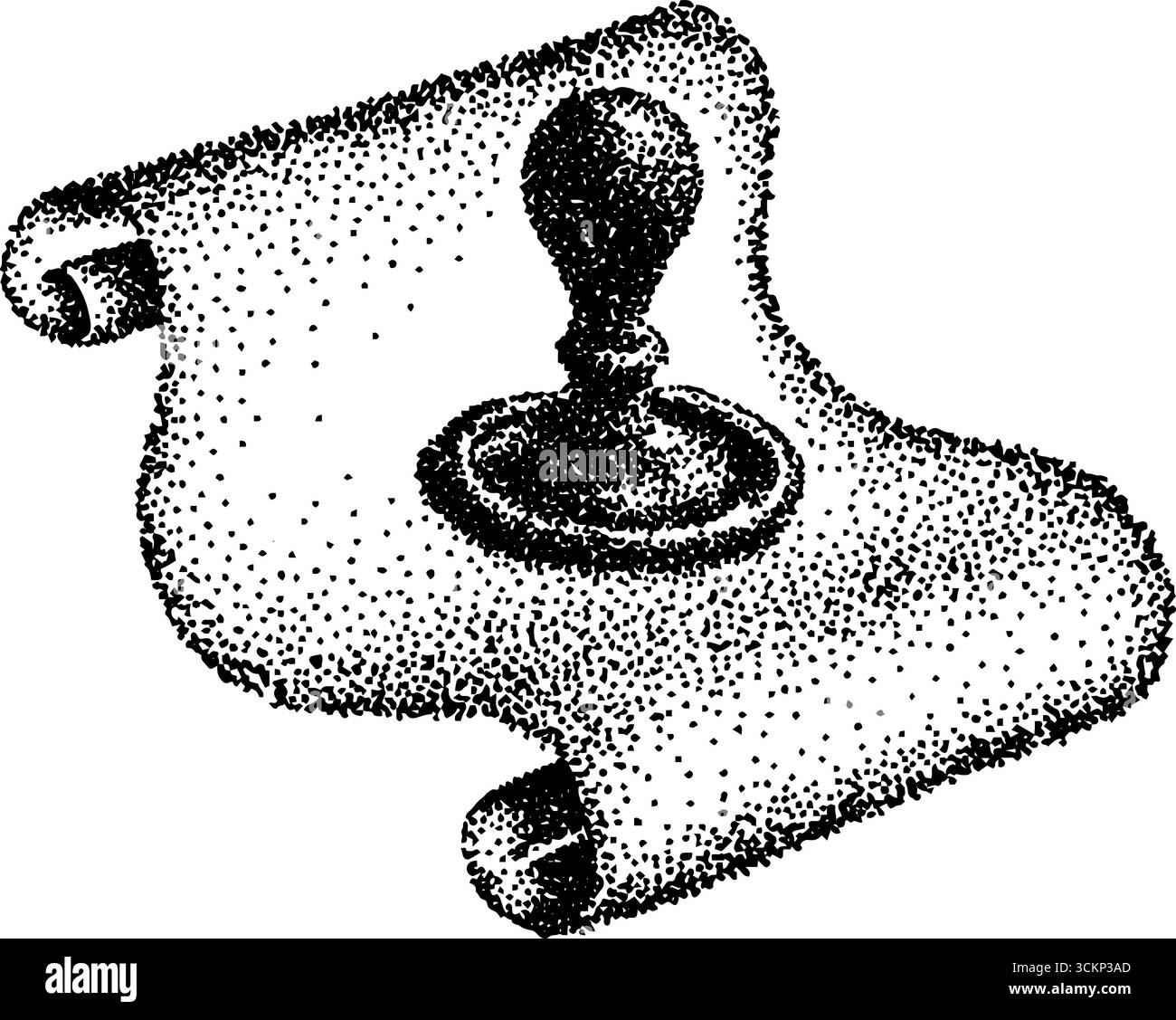 Hyper detailed ink stippling of scroll and seal Stock Vector Image ...