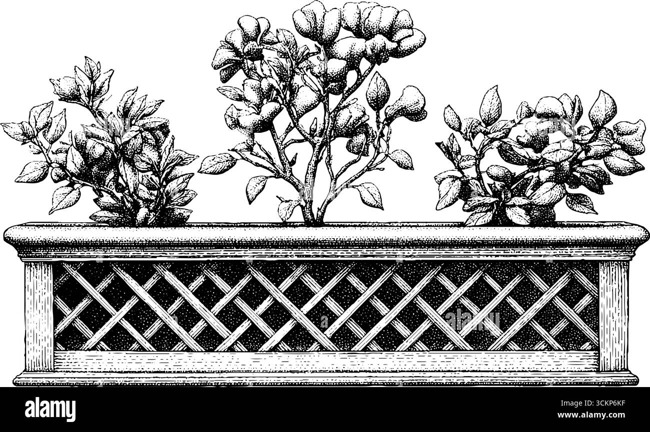 Black planter box Stock Vector Images - Alamy