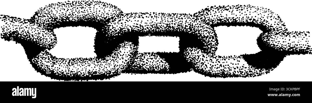 Hyper detailed stippling ink illustration of a chain Stock Vector Image ...