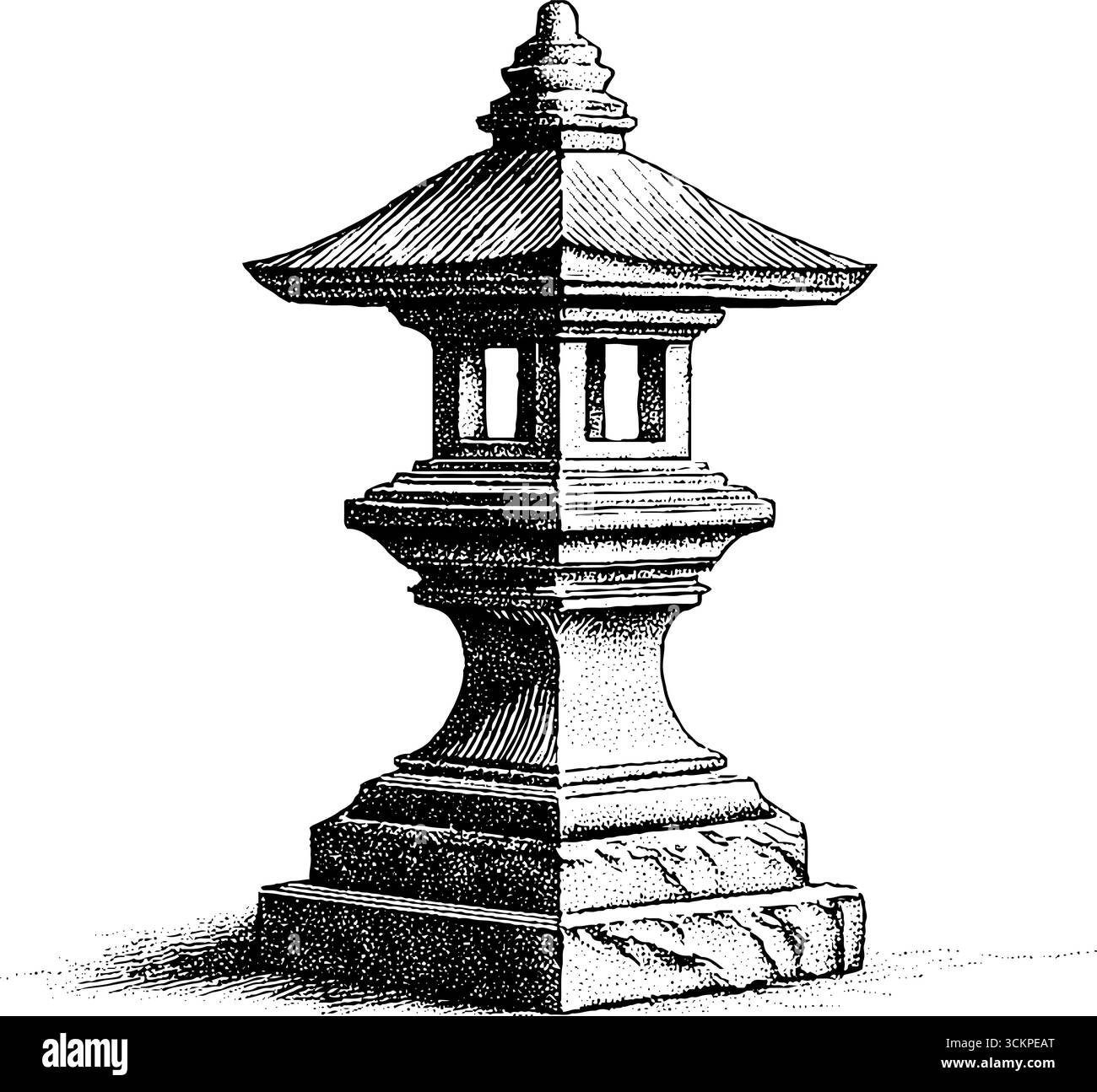 Traditional japanese lantern sculpture Stock Vector Images - Alamy